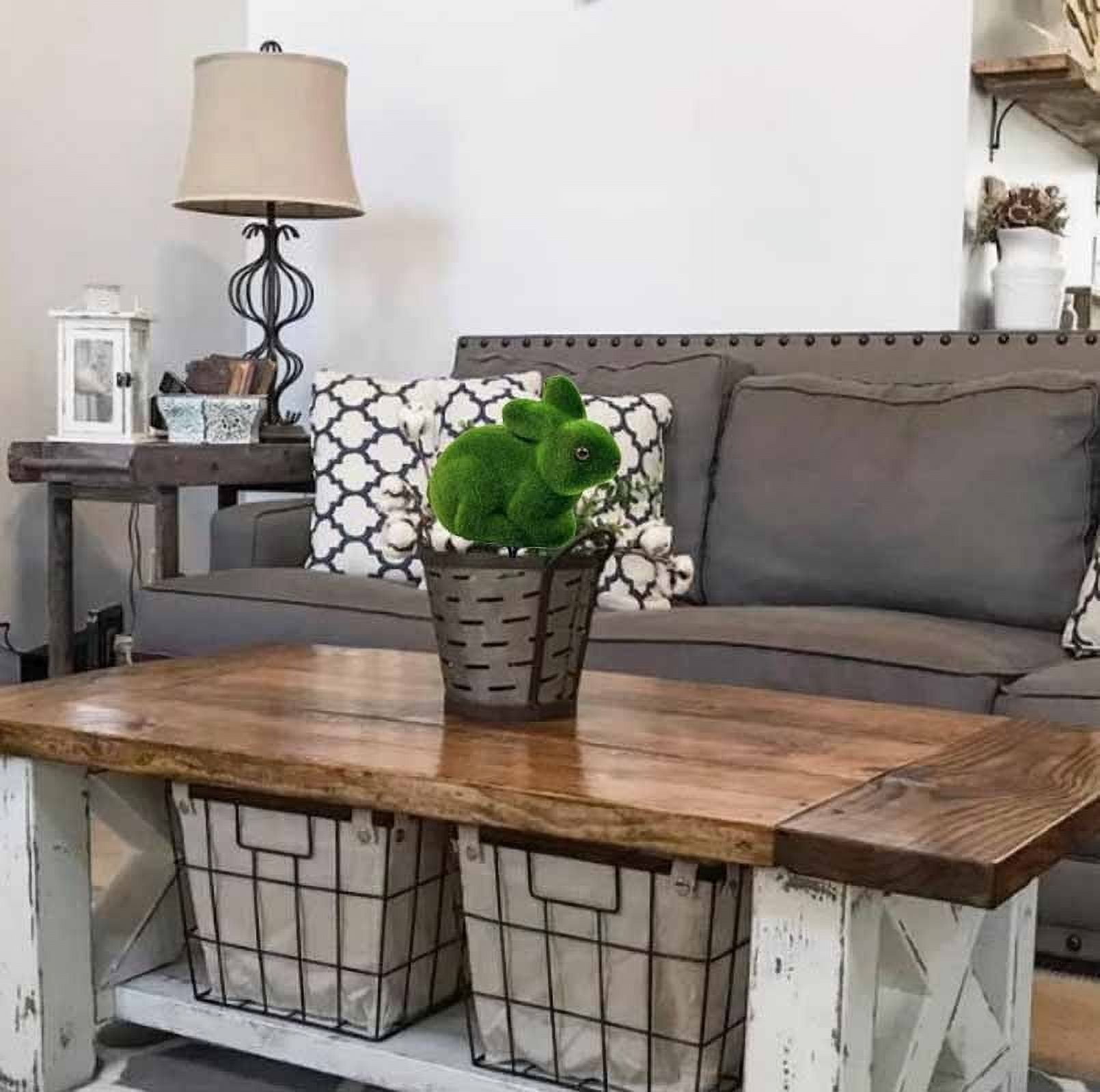 Easter Bunny Mini Topiary 2025 - 8.6in Artificial Greenery on Plastic ...