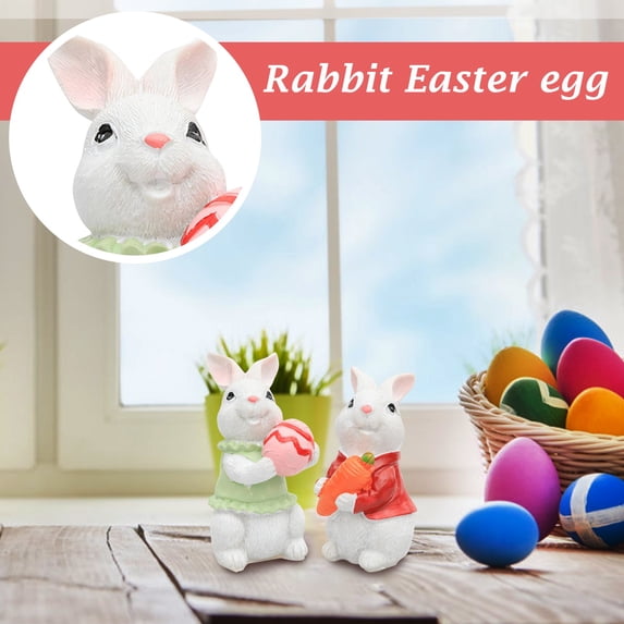 Easter Bunny Miniature - Tiny Resin Rabbit Model for Fairy Garden ...