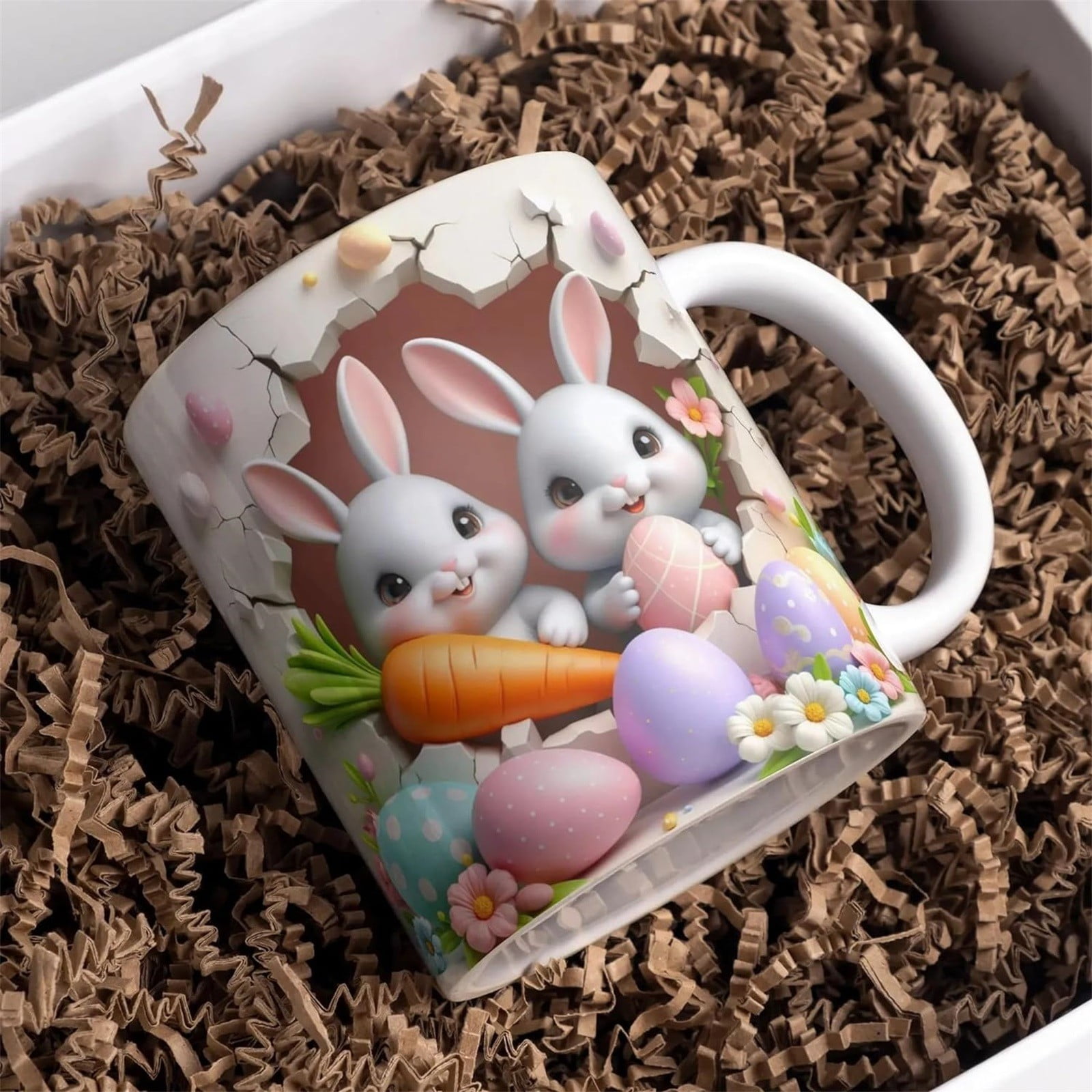Easter Bunny Mug 3D Easter Bunny Ceramic Mug Cute Bunny Coffee Mug 12 ...