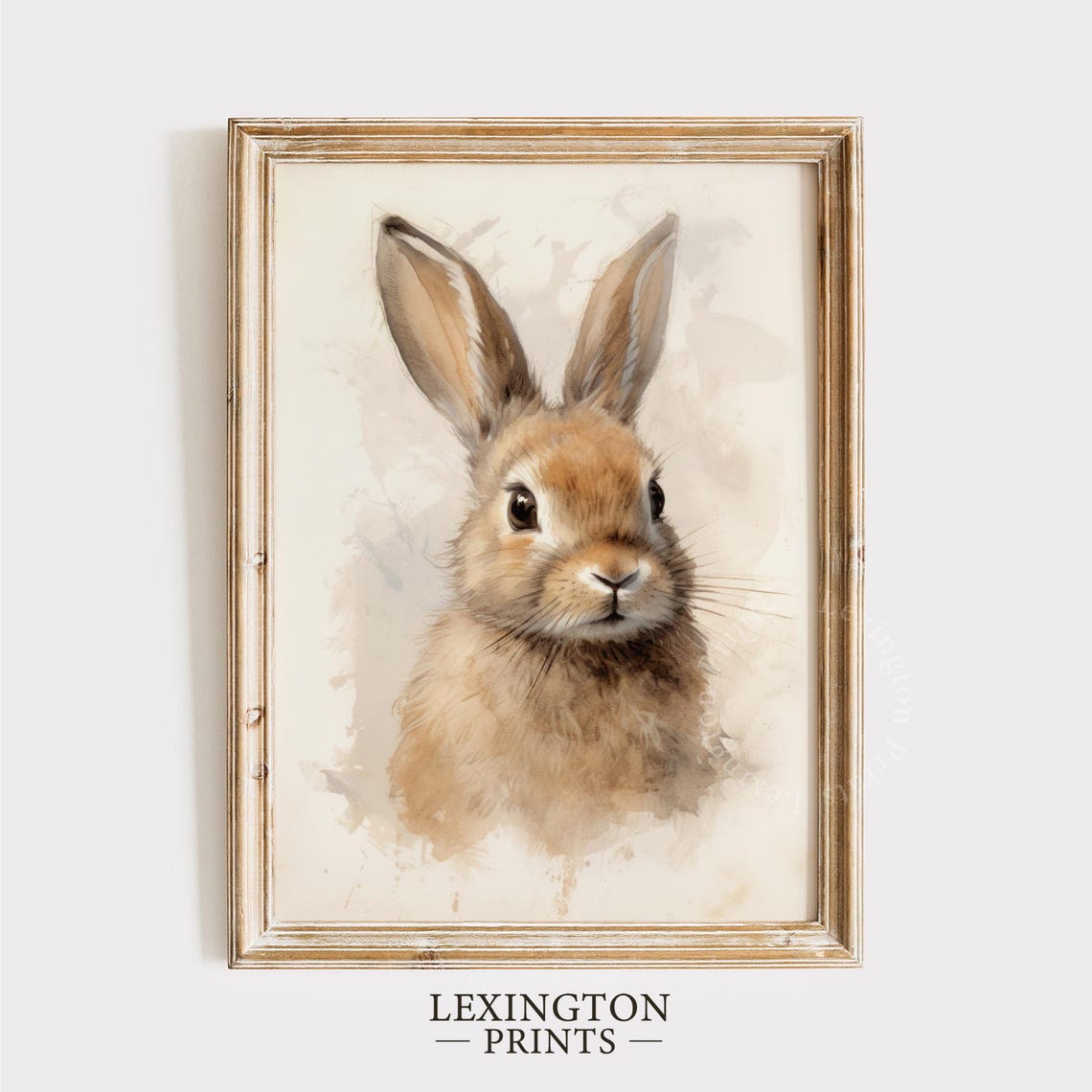 Easter Bunny Nursery Decor Rustic Animal Wall Art Bunny Sketch Vintage ...