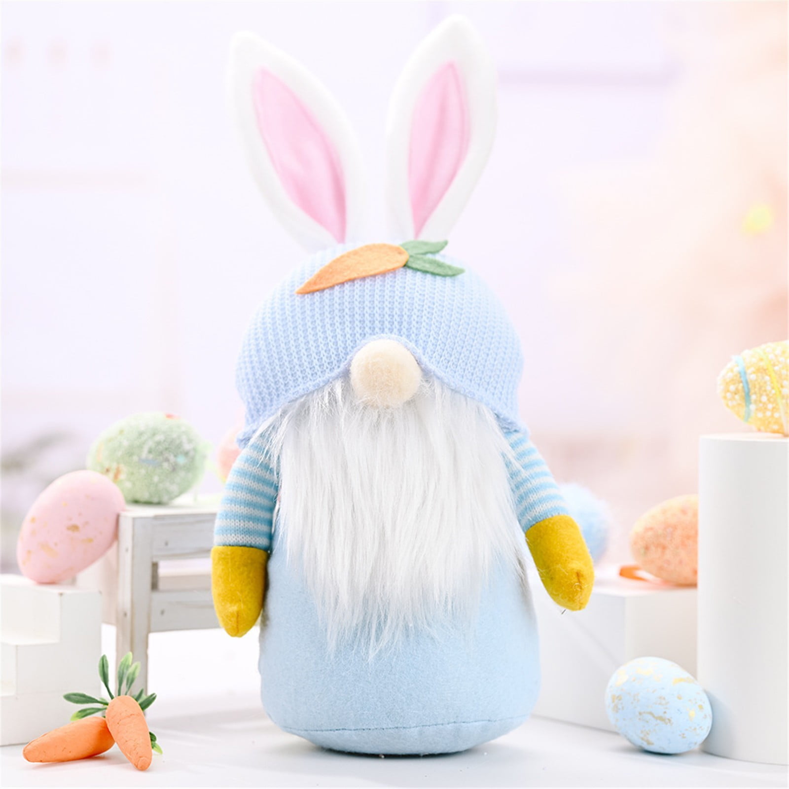 Easter Bunny Ornament Spring Rabbit Doll Holiday Decoration Ornament Craft Spring With Bunny Ear ...