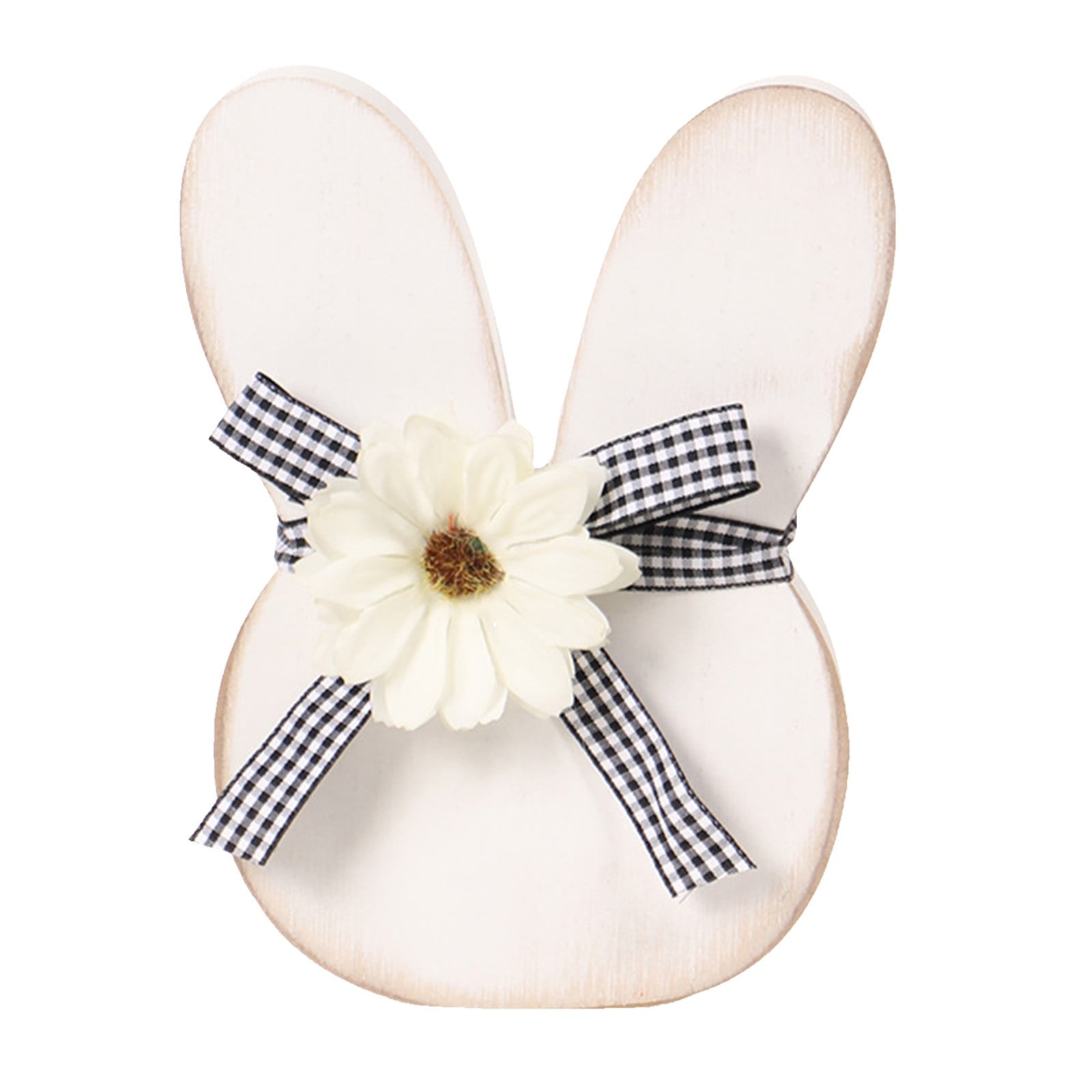 Easter Bunny Ornaments Decoration Wooden Rabbit Retro Table Decoration ...