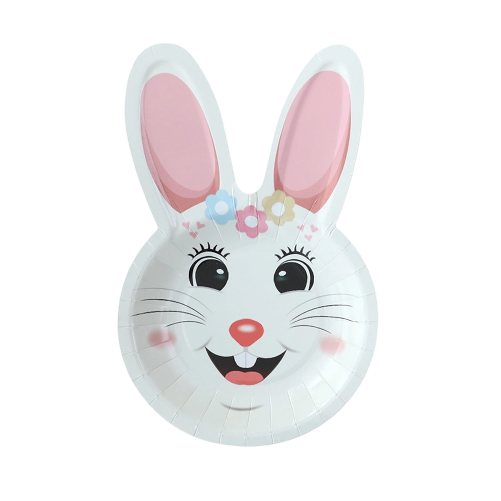 Easter Bunny Paper Plates 10Pack Easter Egg Shaped Dessert Plates ...
