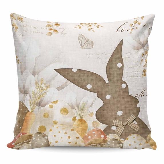 Easter Bunny Pillow Covers 16x16 Inch Decorative Throw Pillow Cover ...