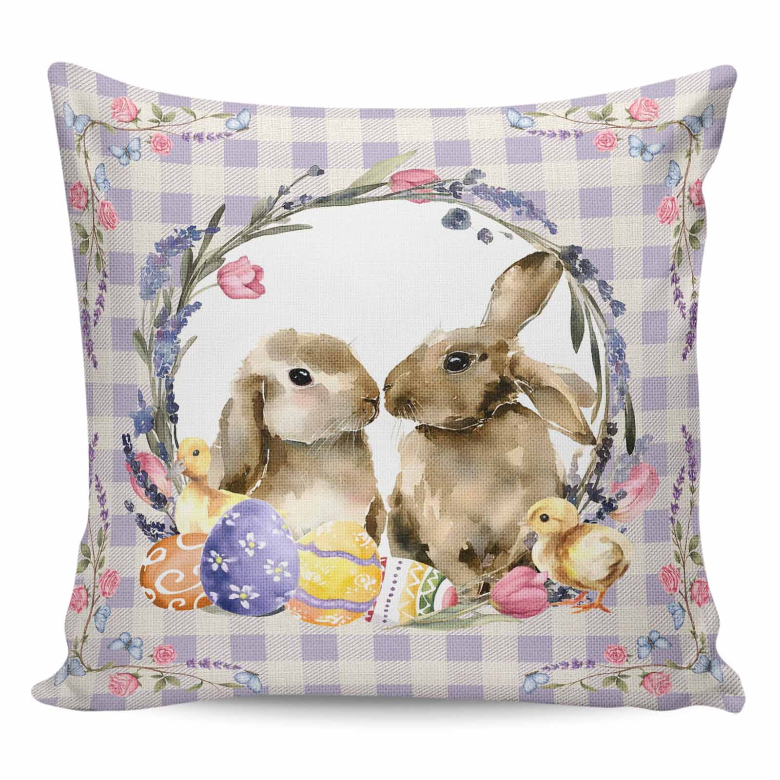 Easter Bunny Pillow Covers 26x26 Inch Decorative Throw Pillow Cover ...