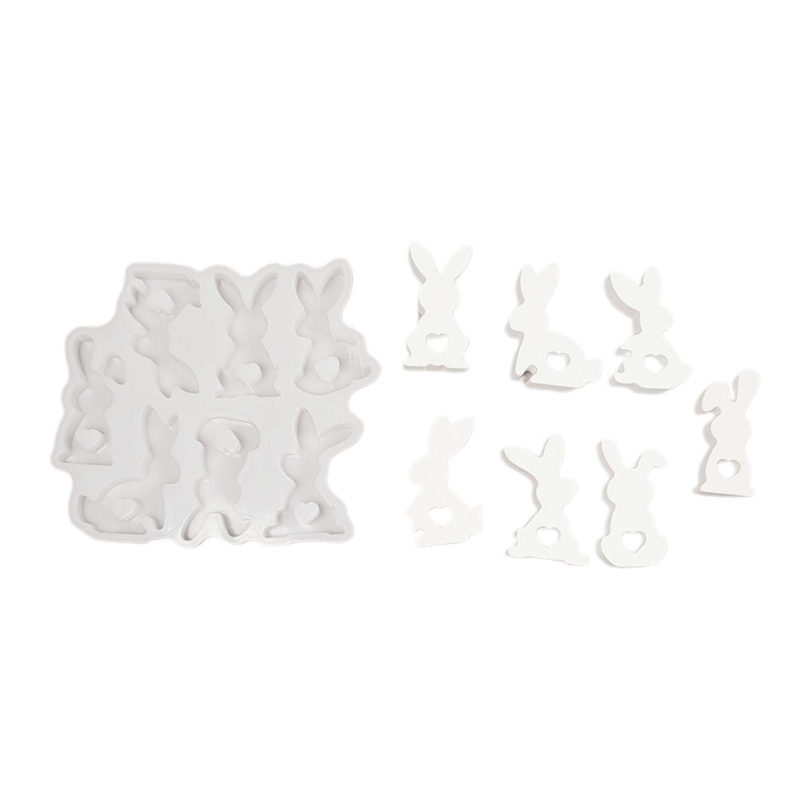 Easter Bunny Plaster Pendant Keychain - DIY Epoxy Resin Craft, High ...