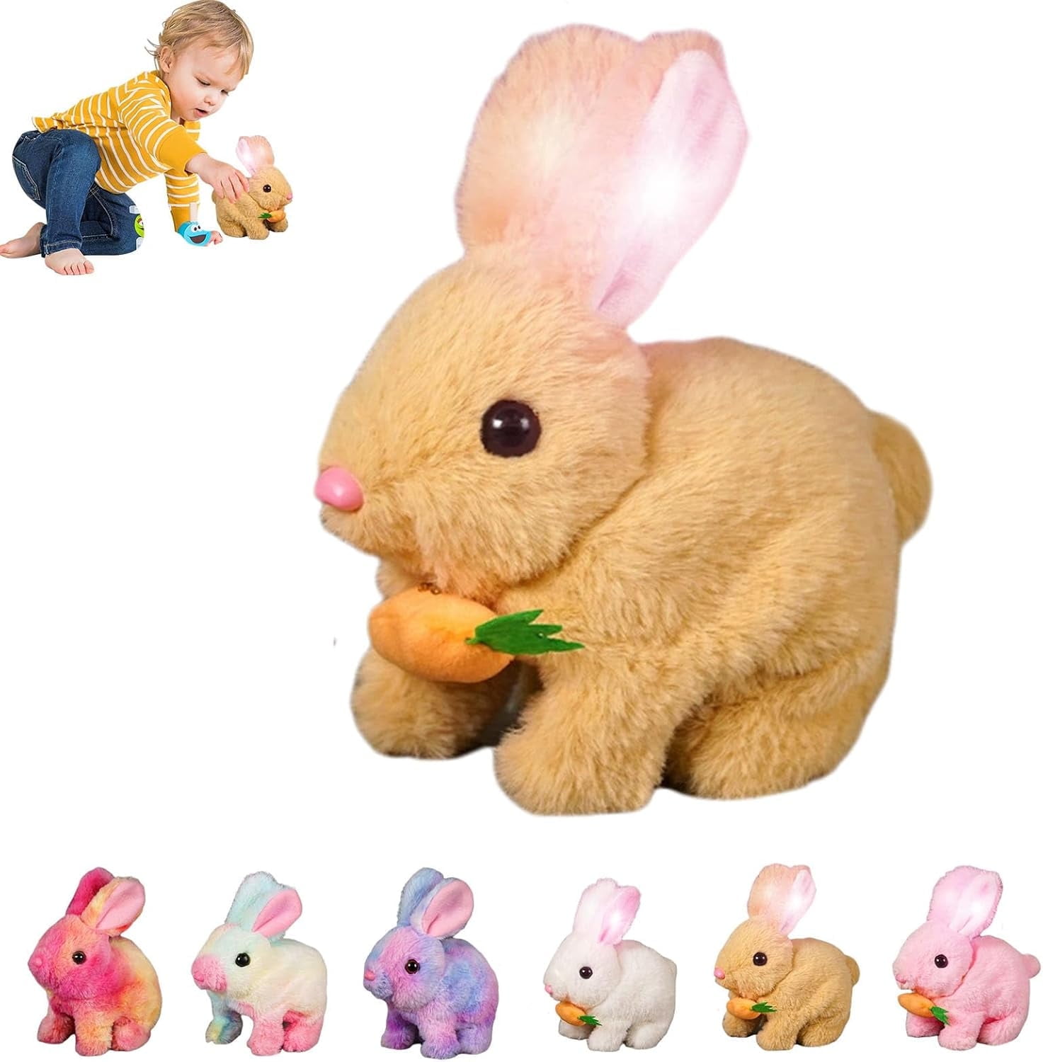 Easter Bunny Plush Easter Decorations Bunby - My Realistic Bunny Toy ...