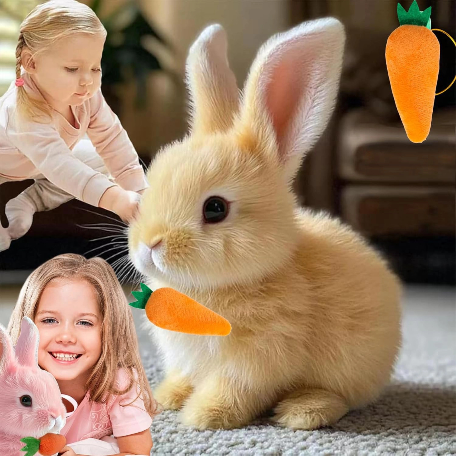 Easter Bunny Plush Easter Decorations Bunby - My Realistic Bunny Toy ...