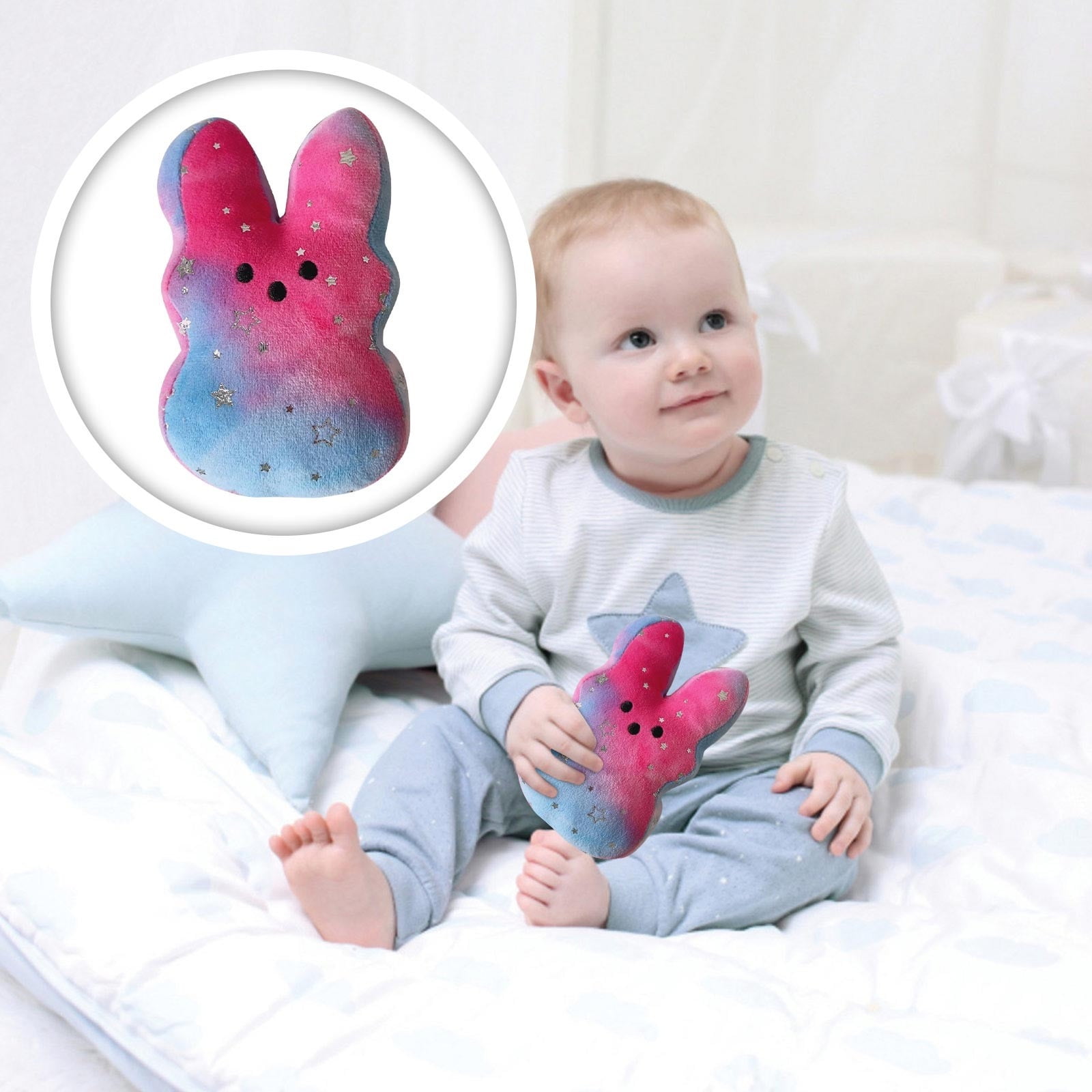 Easter Bunny Plush Toys 15cm/6inch Cute Peep Rabbit Stuffed Animal Tie ...