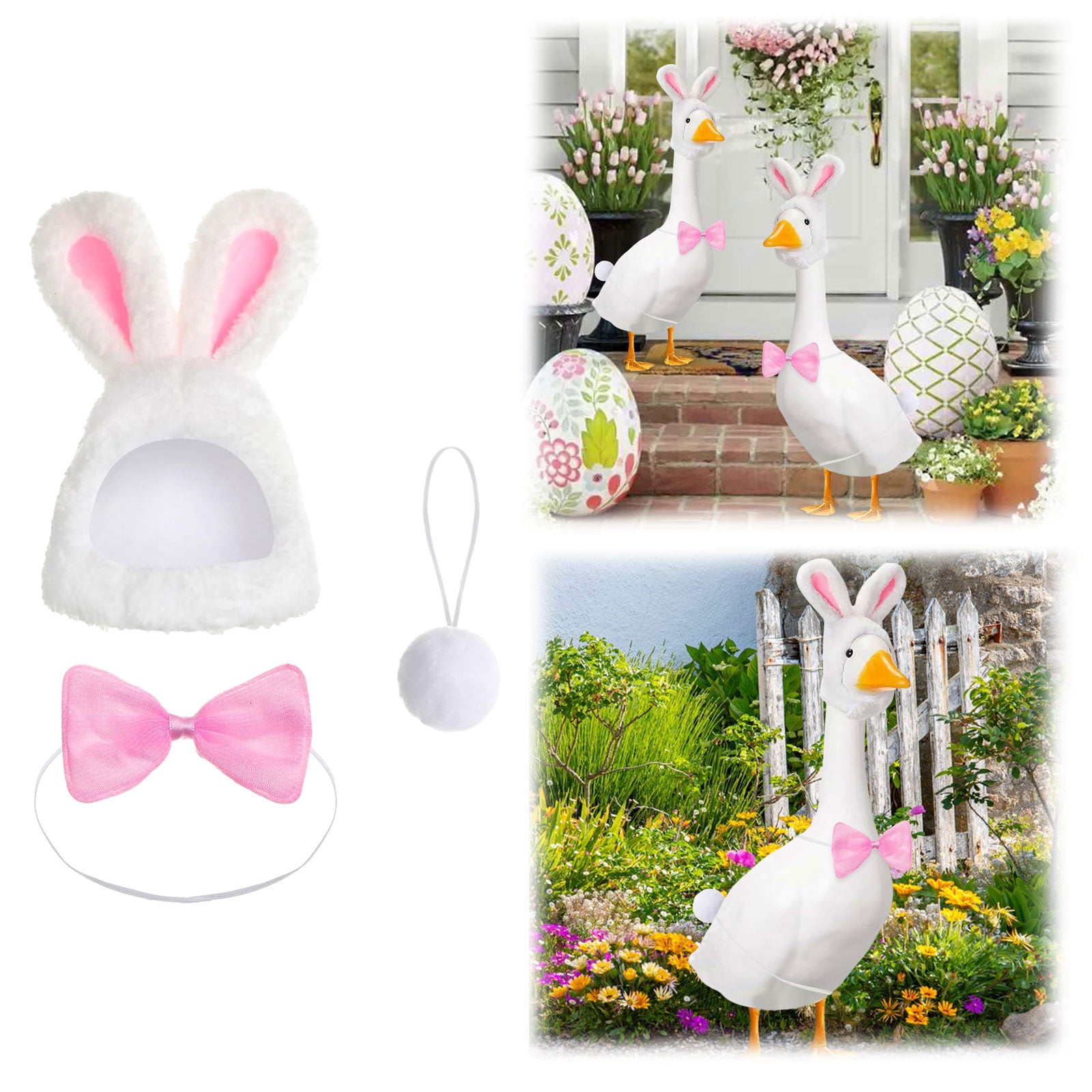 Easter Bunny Porch Goose Outfits for Cement Goose 23"/ 17" Lawn Goose ...