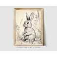 Easter Bunny Print Cute Easter Bunny Print Antique Spring Flower Easter ...