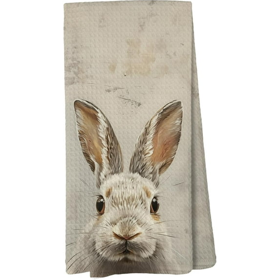 Easter Bunny Rabbit Print Kitchen Towels And Dishcloths 16X24 Inches ...