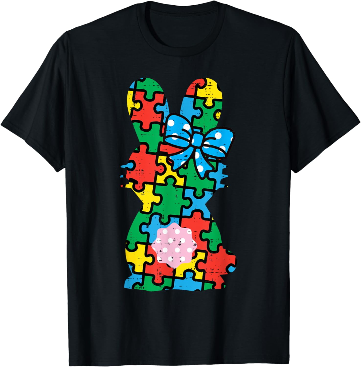 Easter Bunny Rabbit Puzzle Autism Awareness Women T-Shirt - Walmart.com