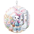Easter Bunny Rabbit Silhouette 3D Wind Spinner, Sublimation Design ...