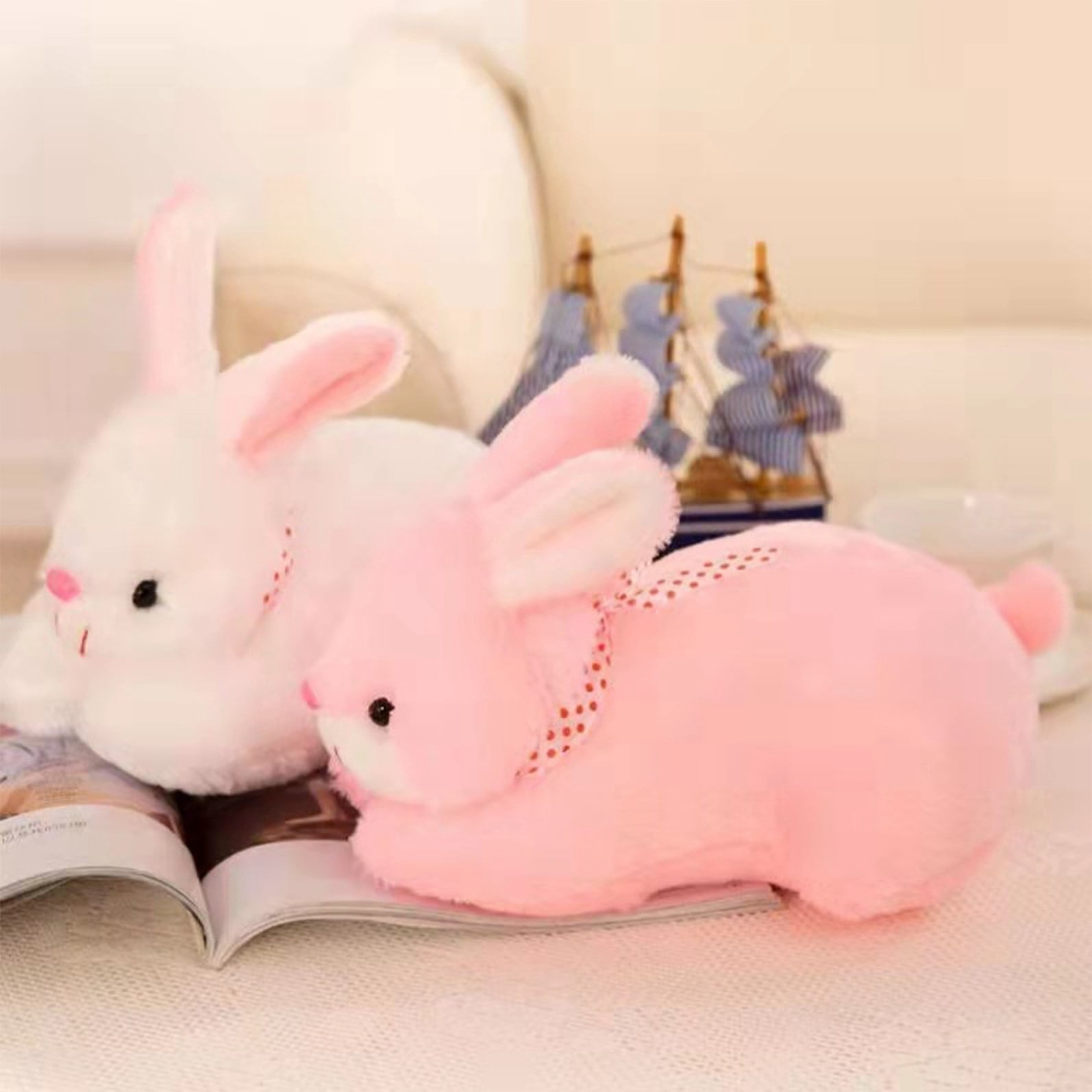 Easter Bunny Rabbit Stuffed Animal, 8.5" Bunny Plush with Floppy Ears ...