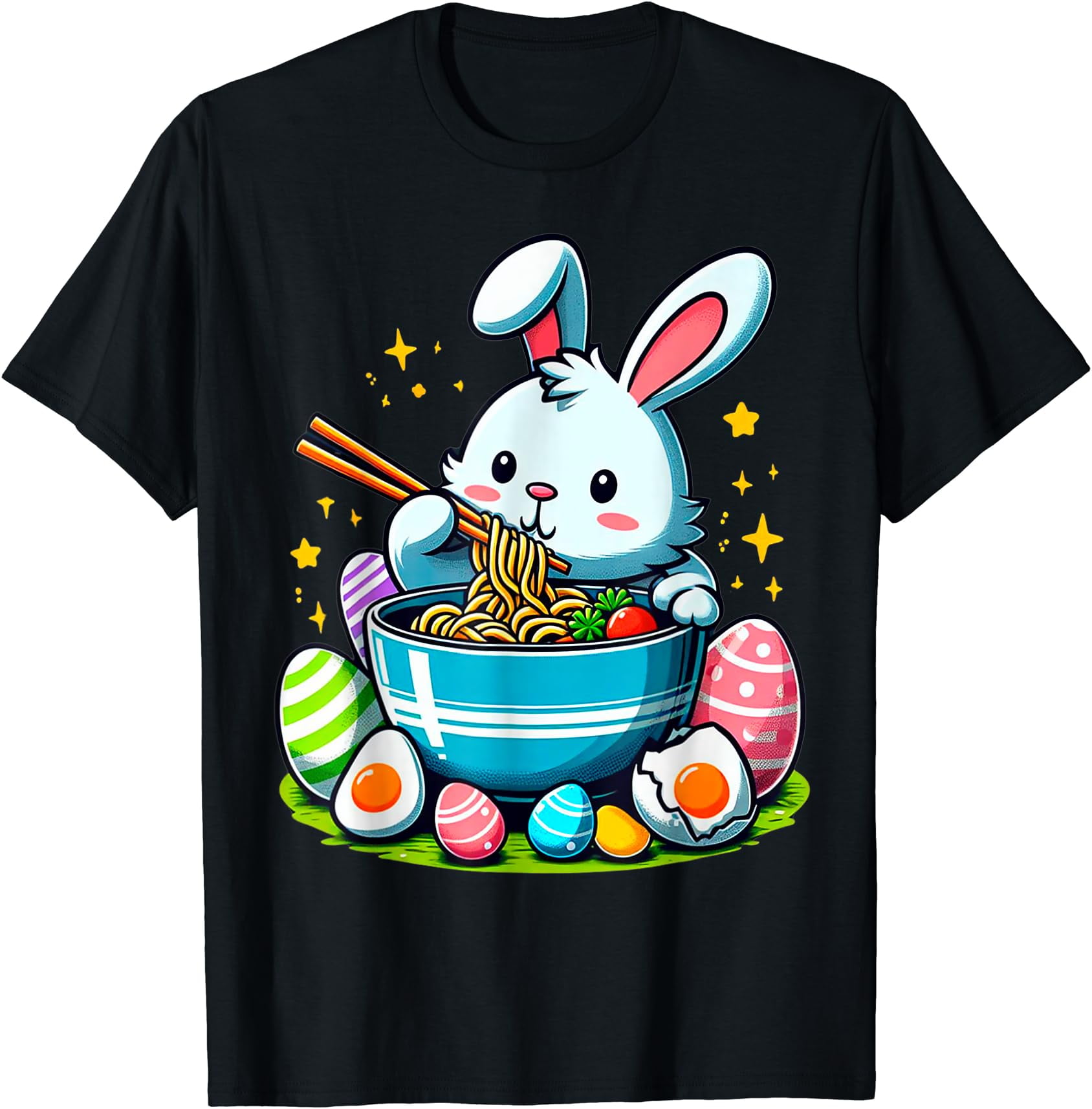 Easter Bunny Ramen Kawaii Japanese Noodle 2025 Women’s Tee Funny St ...