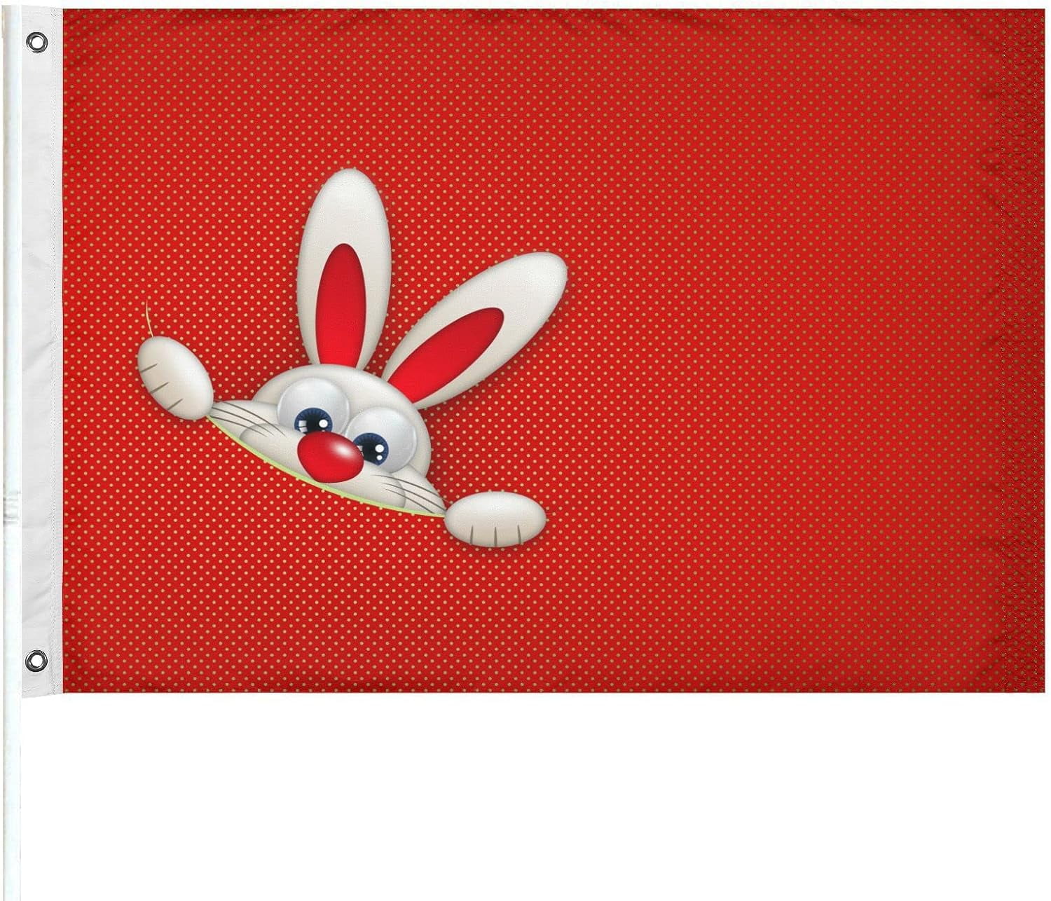 Easter Bunny Red Flag Outdoor Garden Flag for Outside Funny Flags with ...