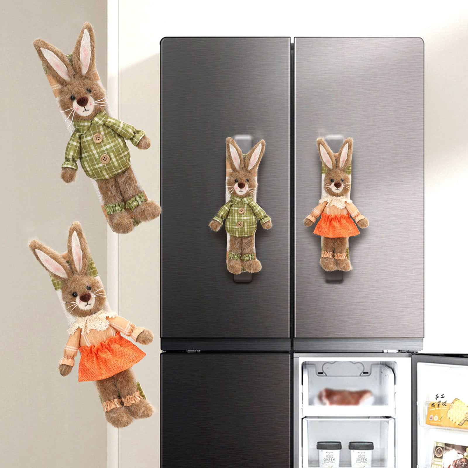 Easter Bunny Refrigerator Handle Covers Kitchen Appliance Protector ...
