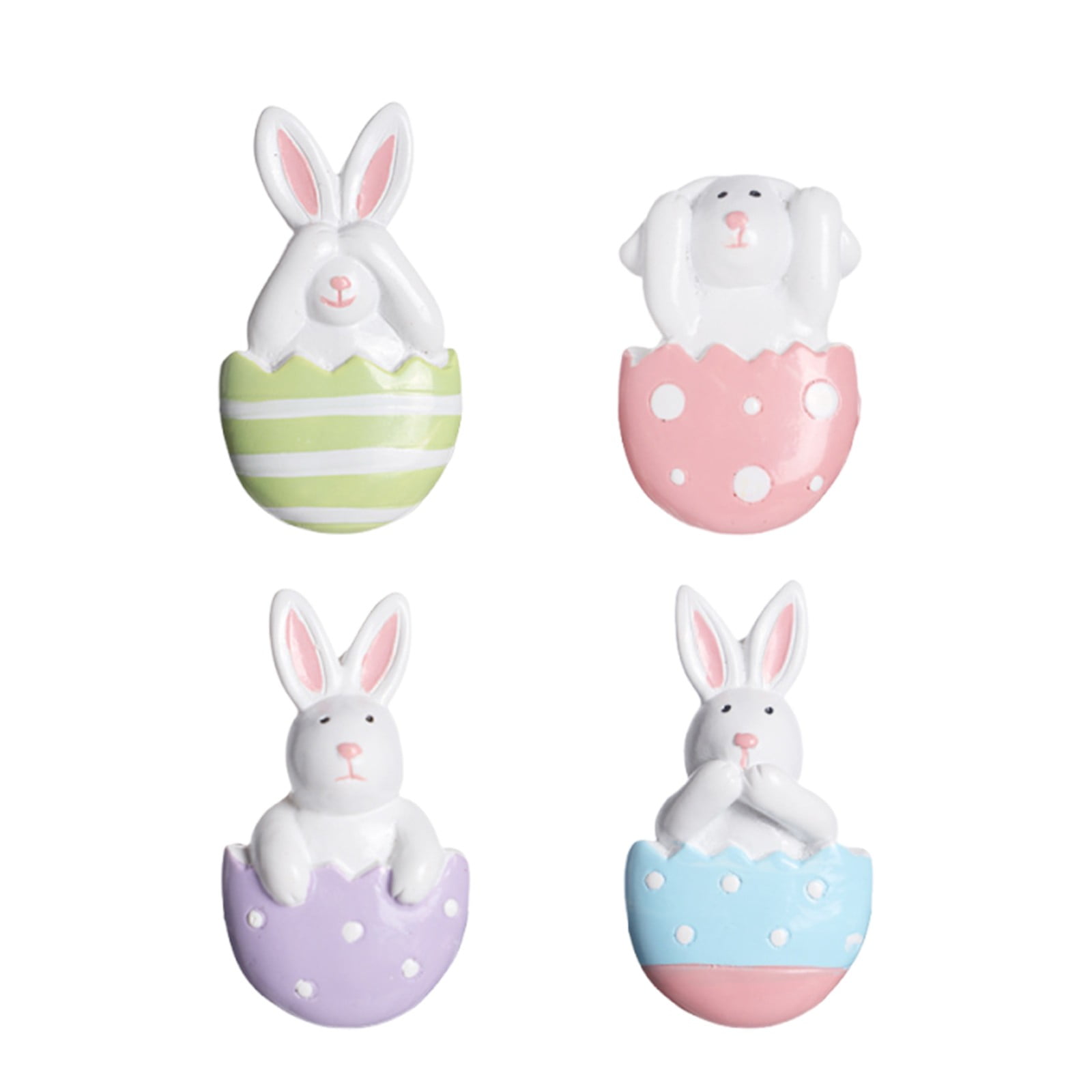 Easter Bunny Refrigerator Sticker Set Of 4 Decorative 3D Resin Design ...
