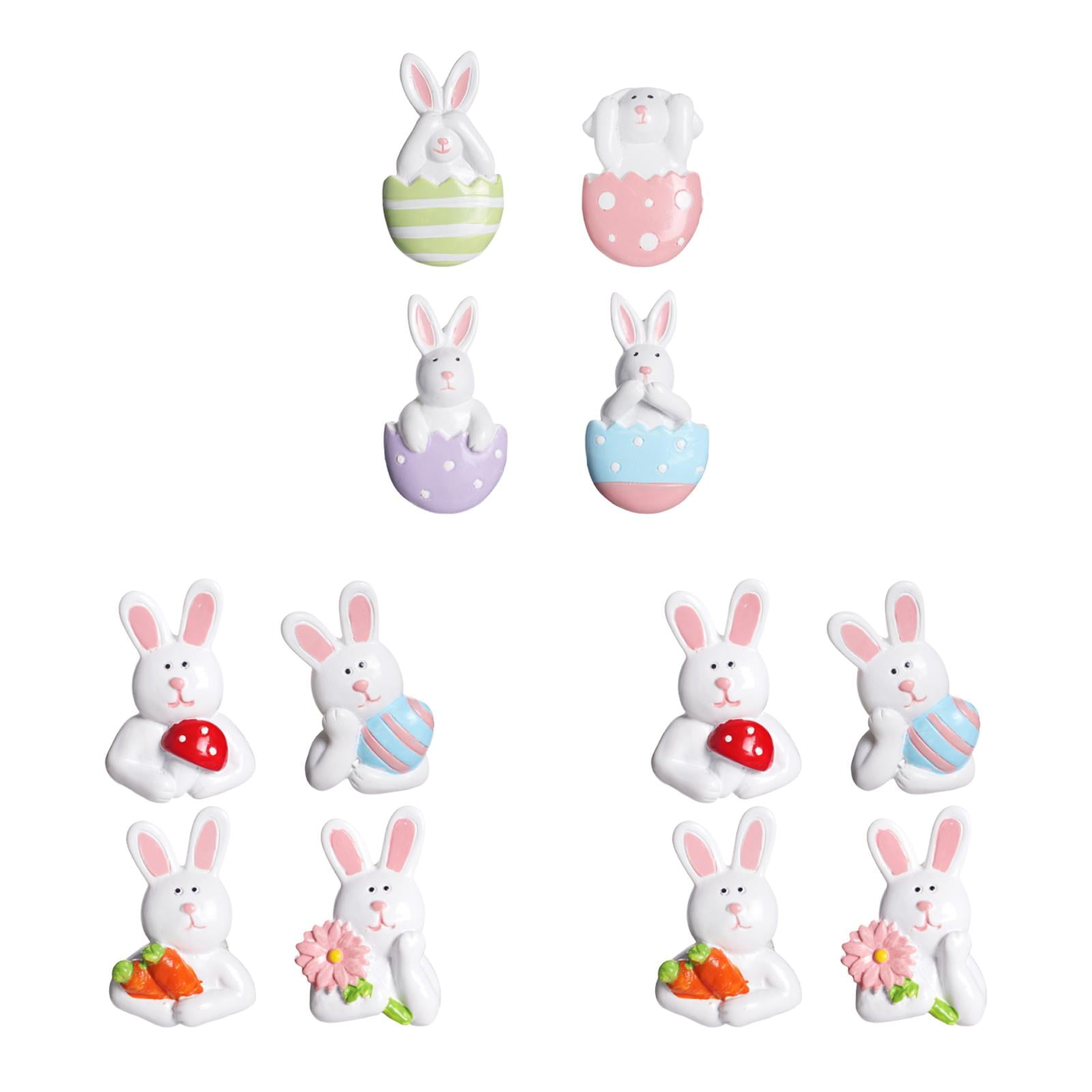 Easter Bunny Refrigerator Sticker Set Of 4 Decorative 3D Resin Design ...
