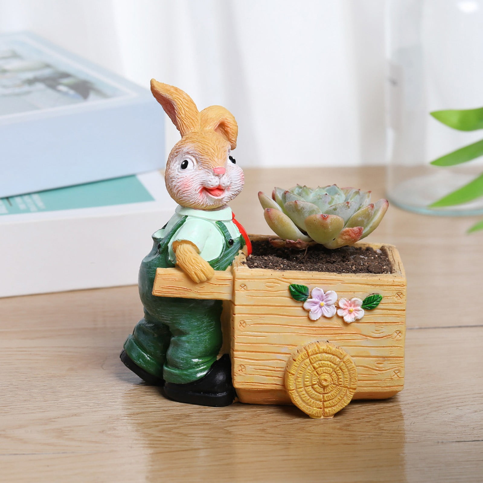 Easter Bunny Resin Succulent Planter – Decorative Rabbit Planter on ...