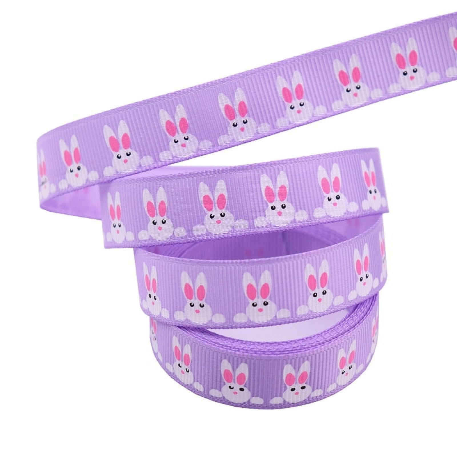 Easter Bunny Ribbon 5 Yard Wired Edge Ribbons Roll Craft Decorating ...