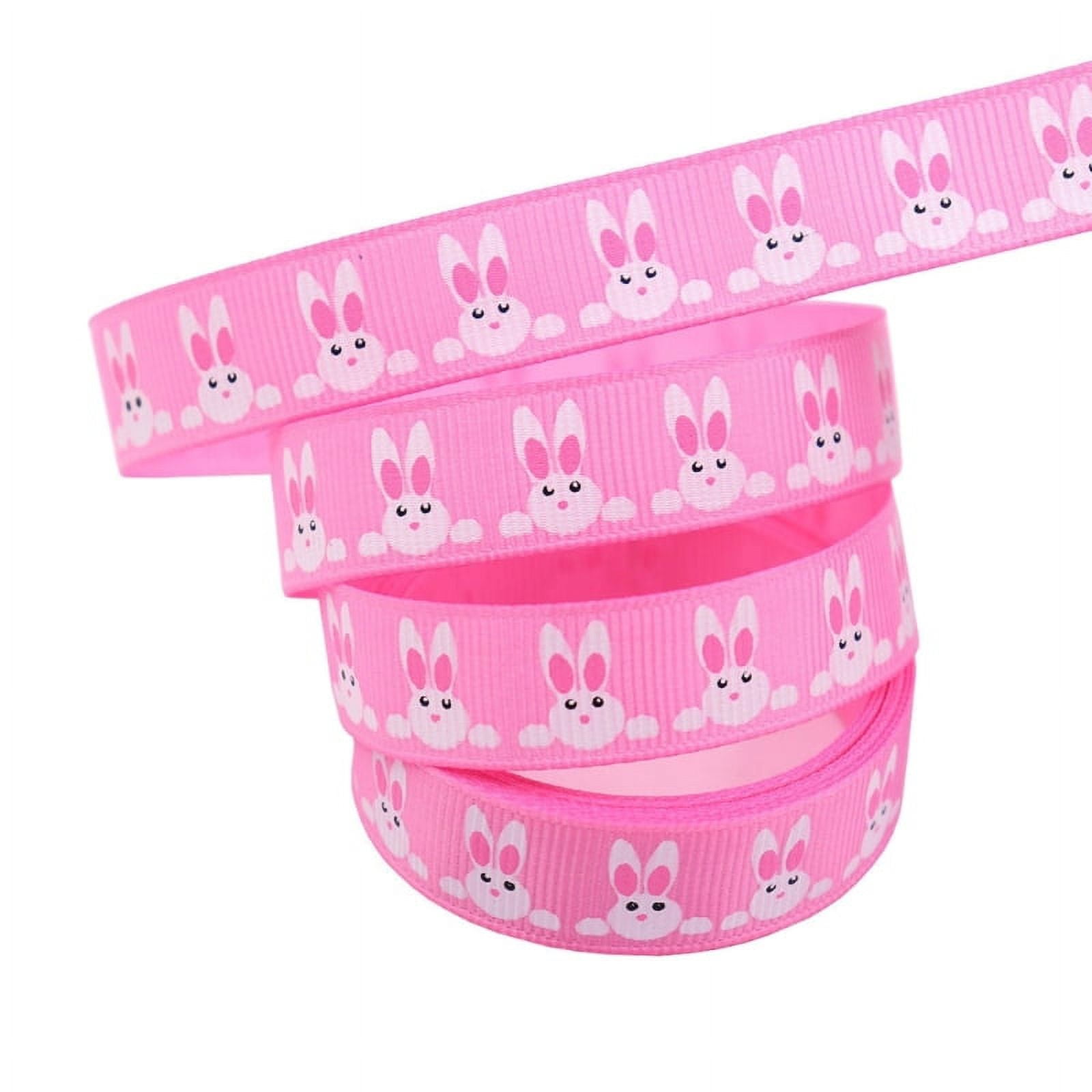 Easter Bunny Ribbon 5 Yard Wired Edge Ribbons Roll Craft Decorating ...