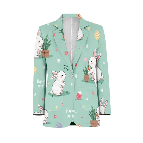 Easter Bunny Seamless Pattern Fun Customized Men's Suits full man Shawl ...