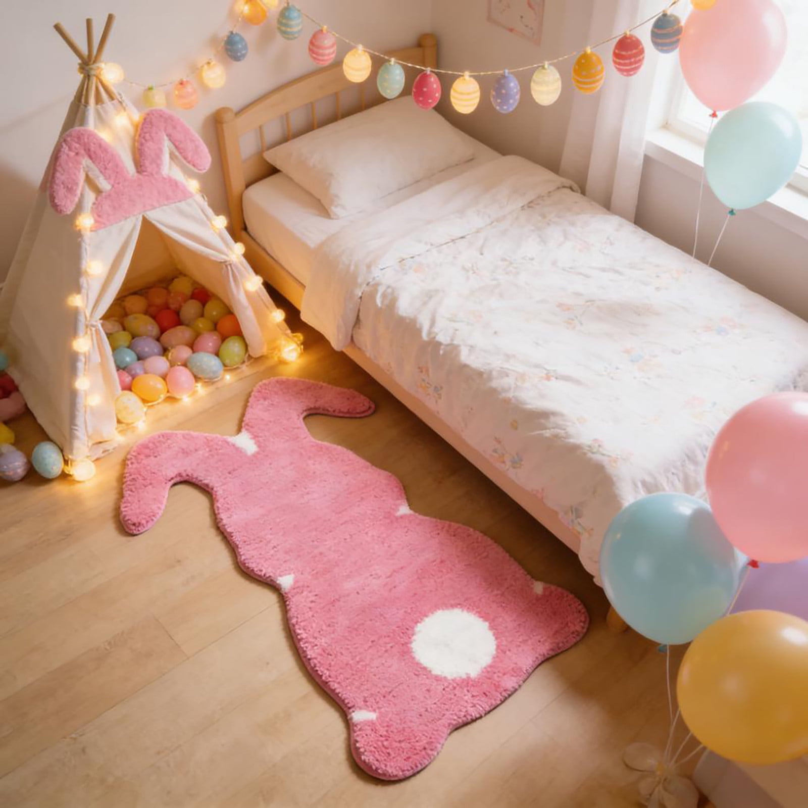 Easter Bunny Shaped Floor Mat for Bedroom Porch Hallway Dorm Home ...