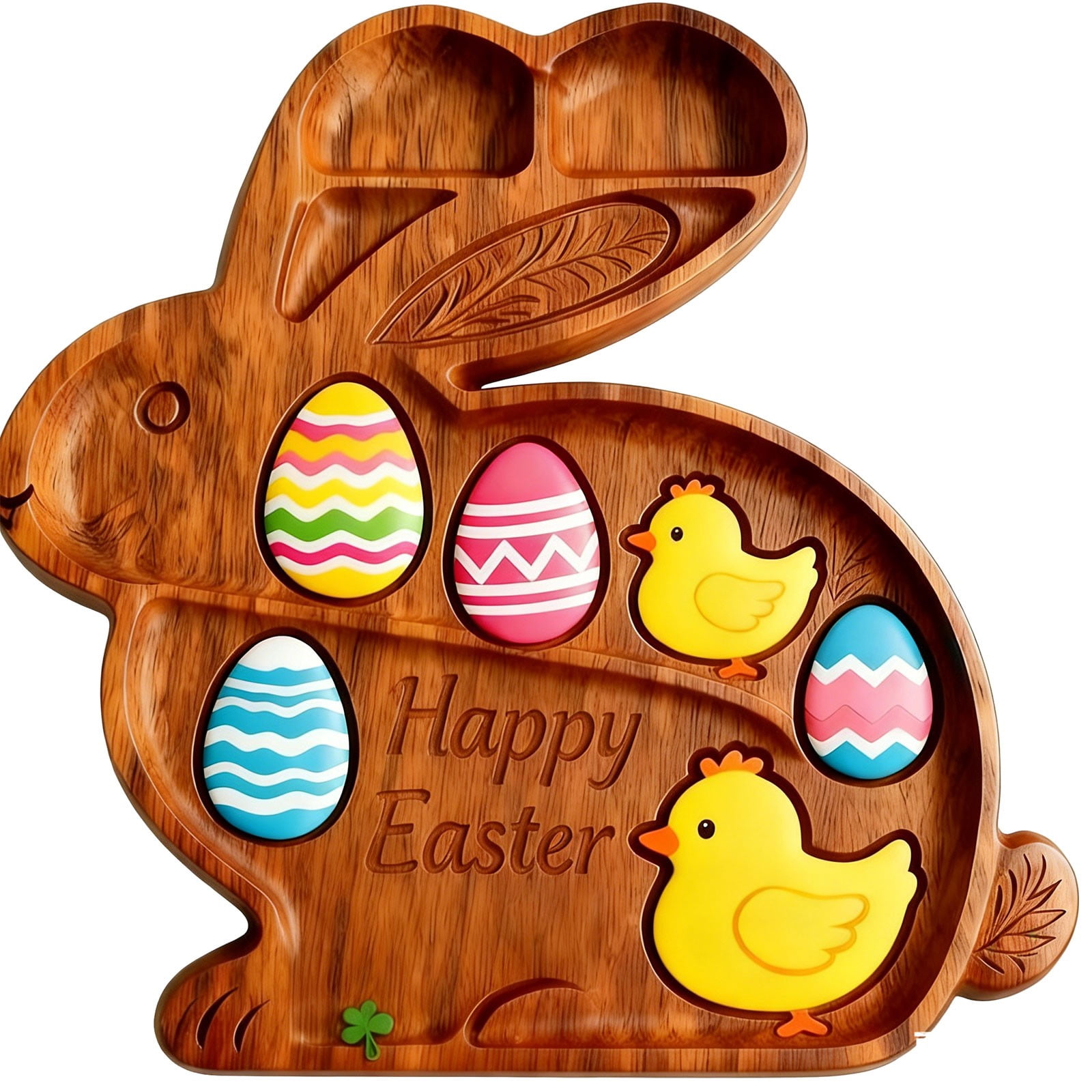 Easter Bunny Shaped Serving Tray Plate for Snacks Candy Display ...
