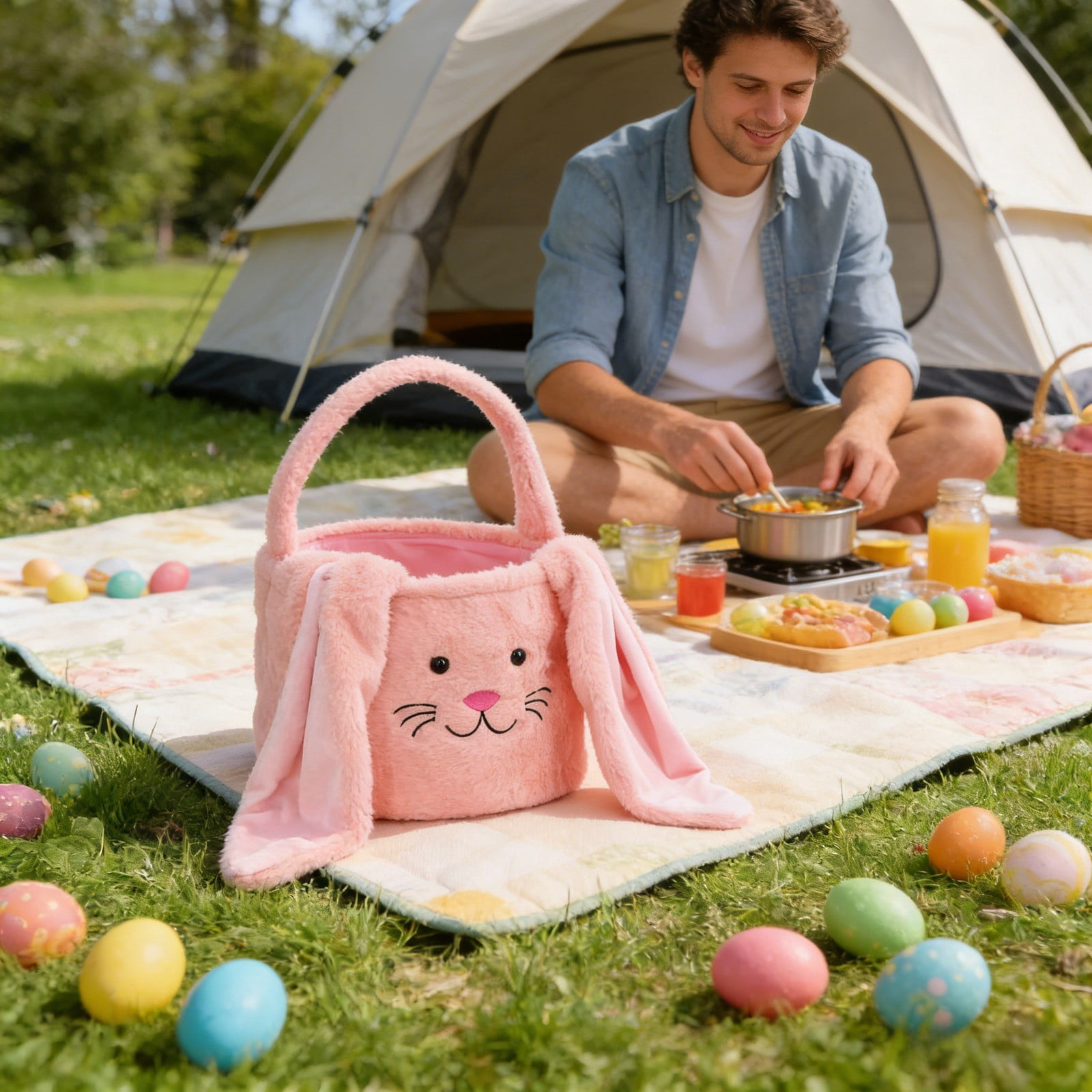 Easter Bunny Shaped Storage For Candy Eggs Holiday Party And Food ...