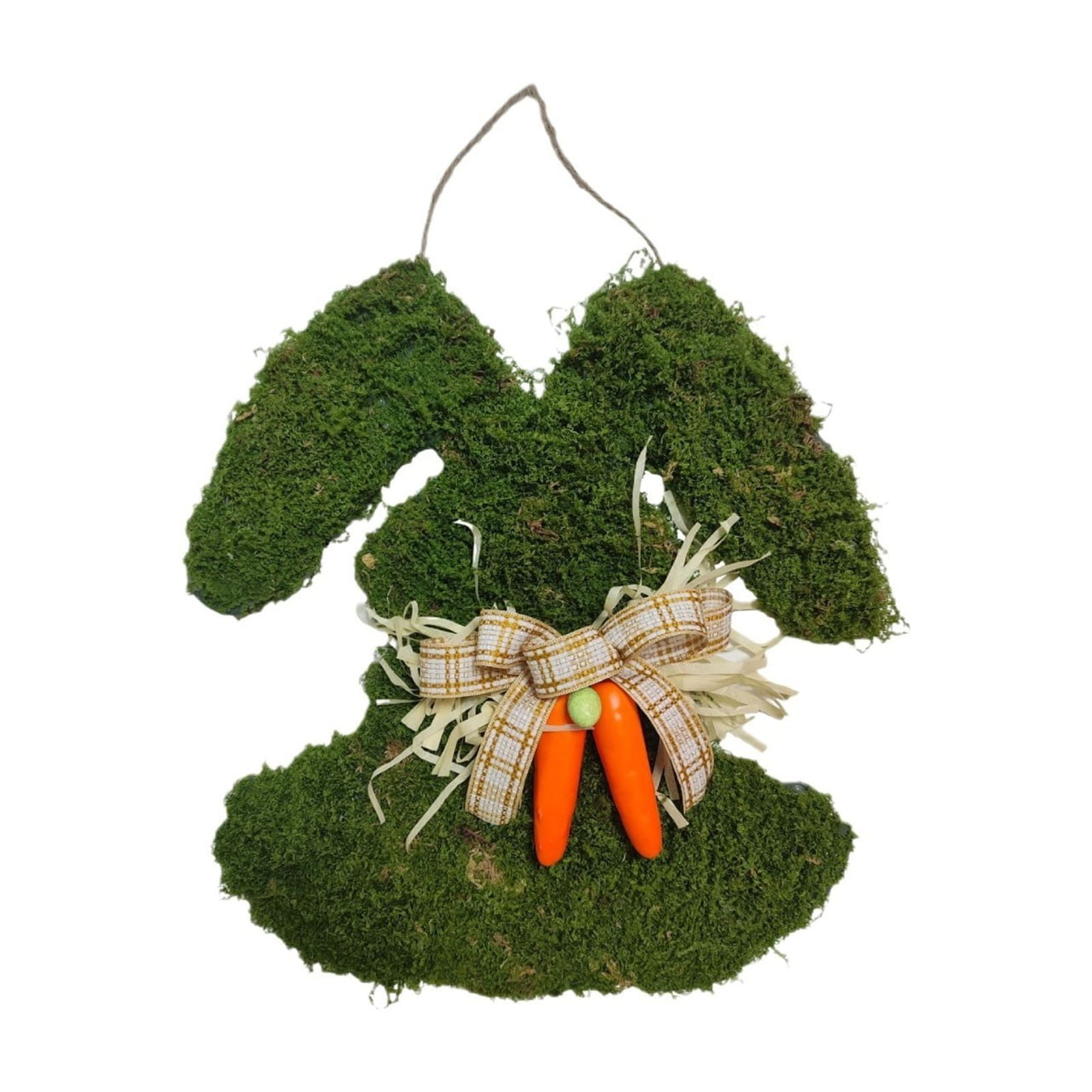 Easter Bunny Shaped Wreath,Easter Decorations Door Hanger, Rustic Green ...