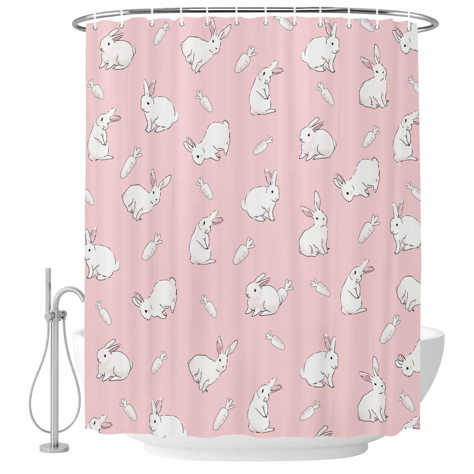 Easter Bunny Shower Curtain, Waterproof Shower Curtains for Bathroom ...
