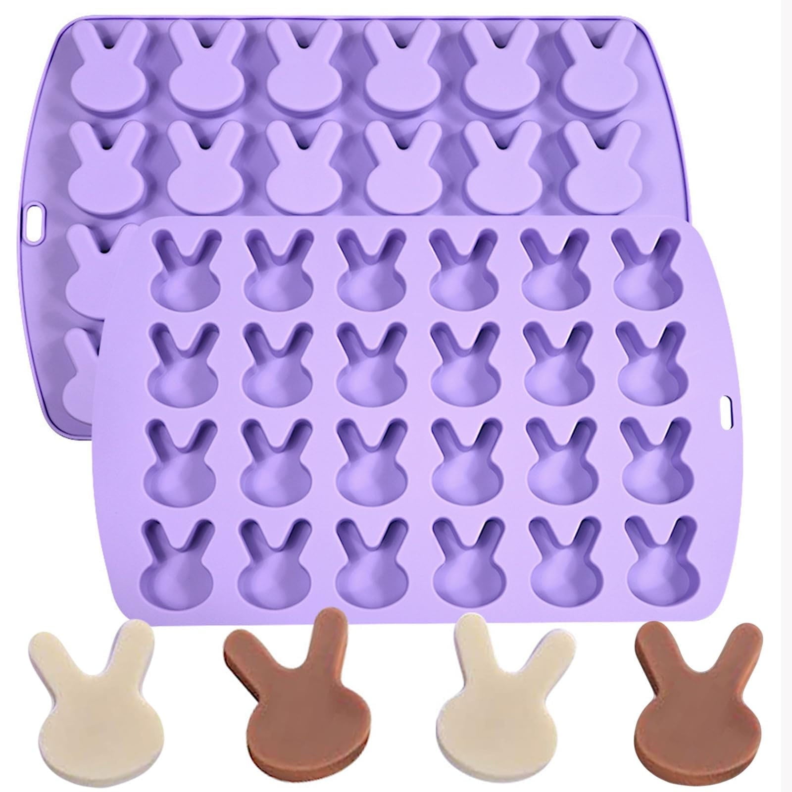 Easter Bunny Silicone Mold for Chocolate 24 Cavities Easter Bunny ...
