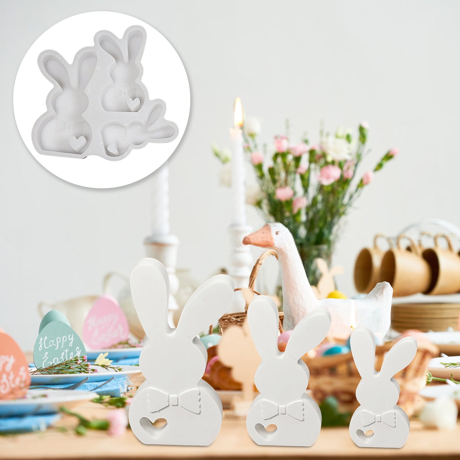 Easter Bunny Silicone Mold, Food-Grade DIY Baking Tool, Reusable ...