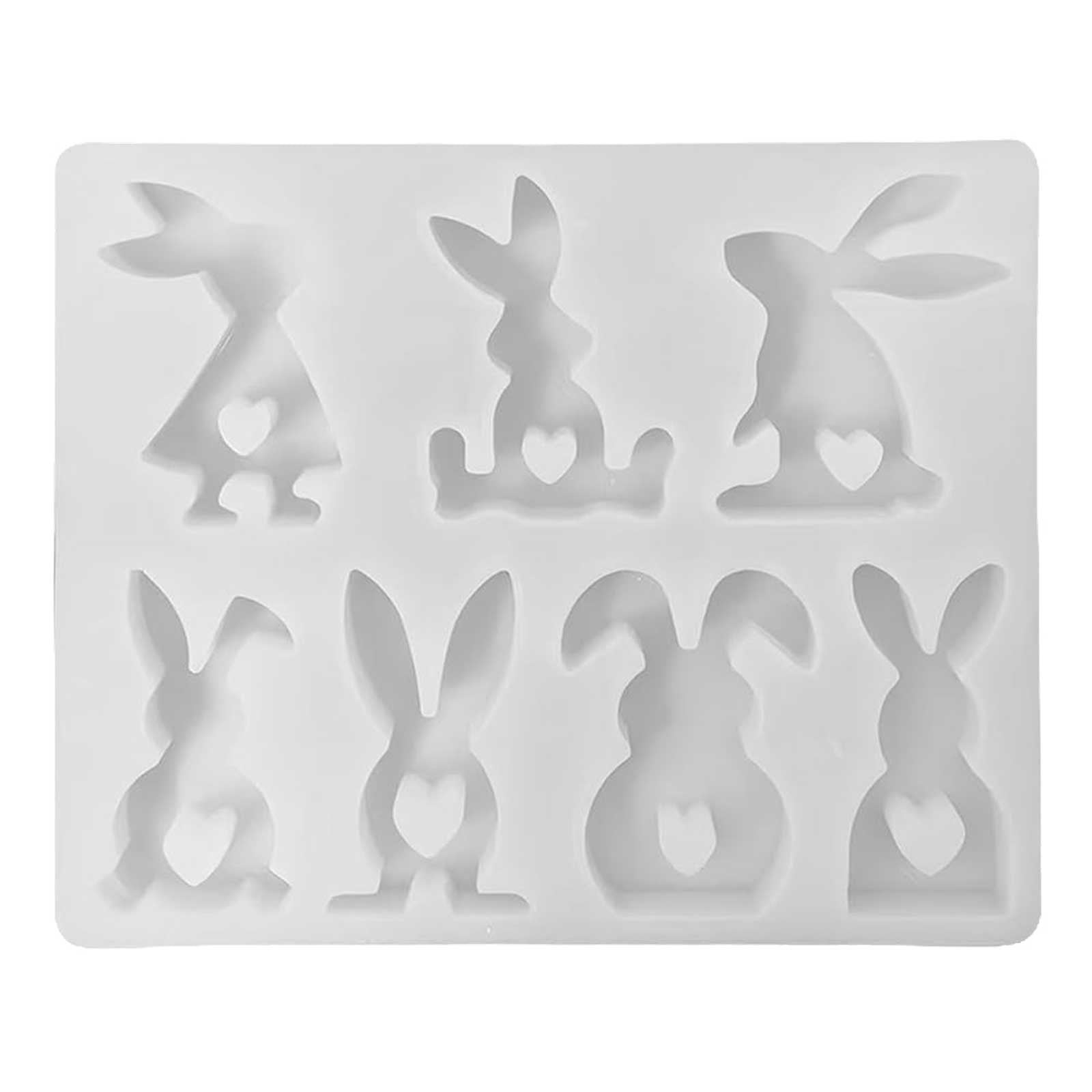 Easter Bunny Silicone Mould Easter Rabbit Silicone Moulds Casting ...