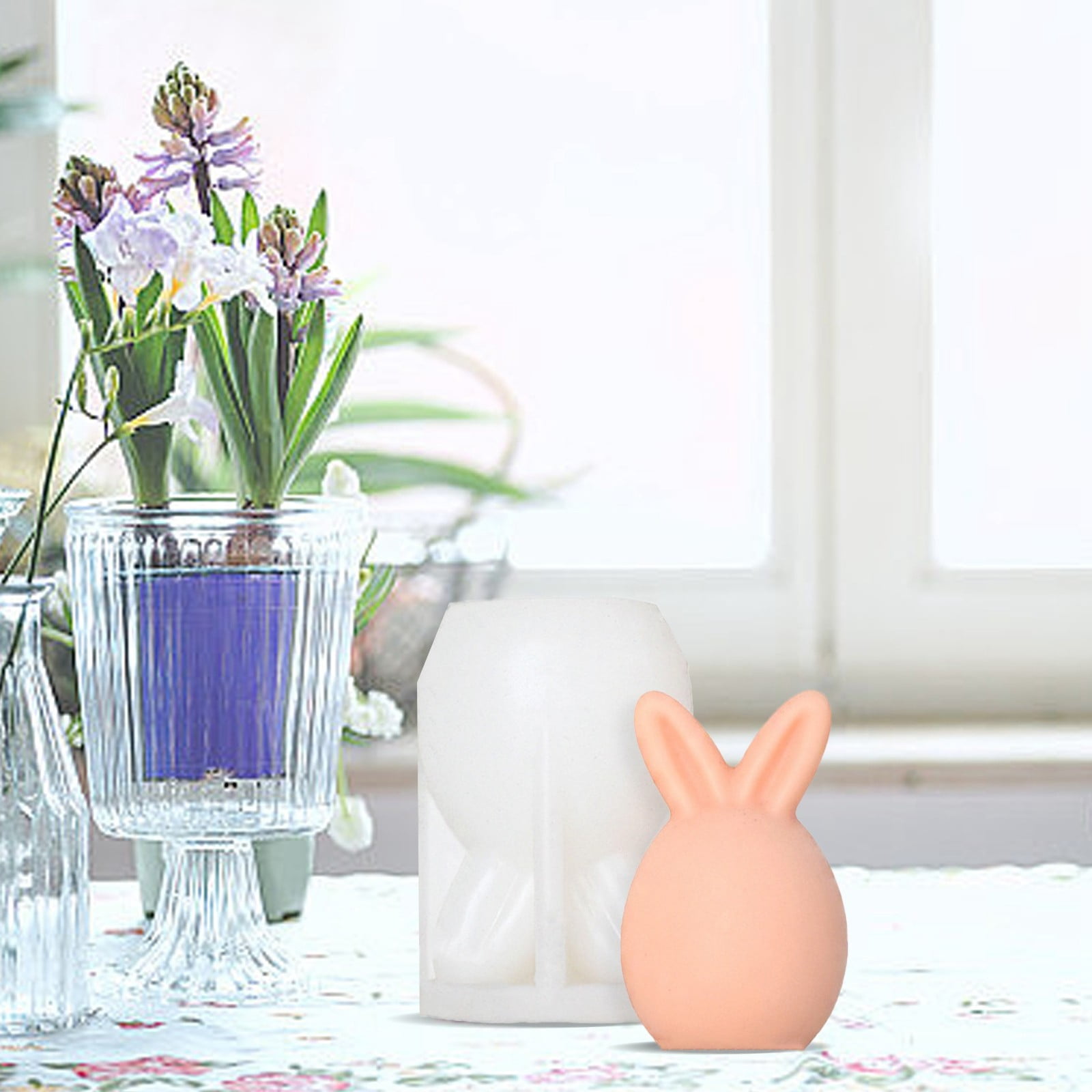 Easter Bunny Silicone Mould for Handmade Aromatherapy Candles Plaster ...