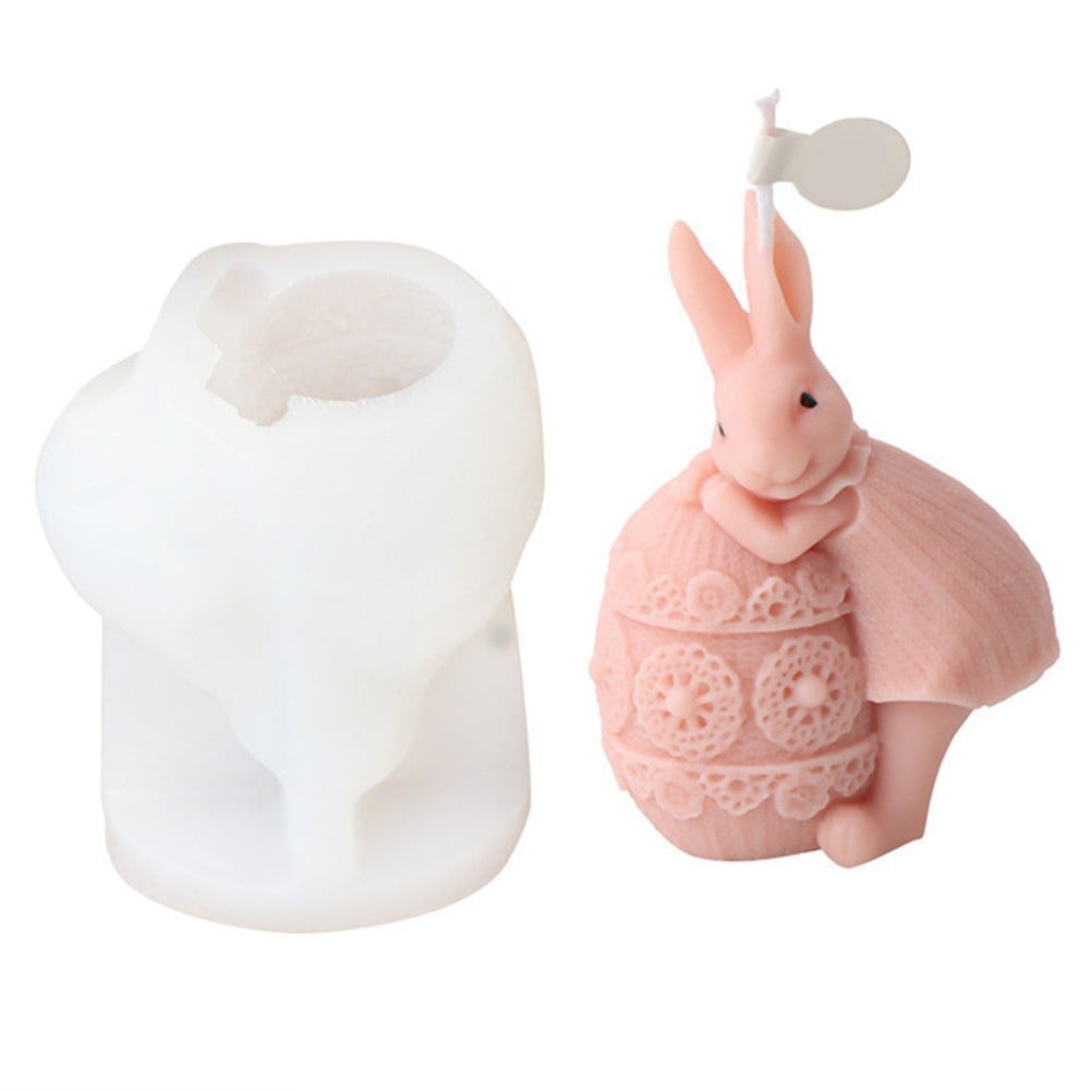 Easter Bunny Silicone Moulds, Easter Egg Rabbit Silicone Mould,Epoxy ...