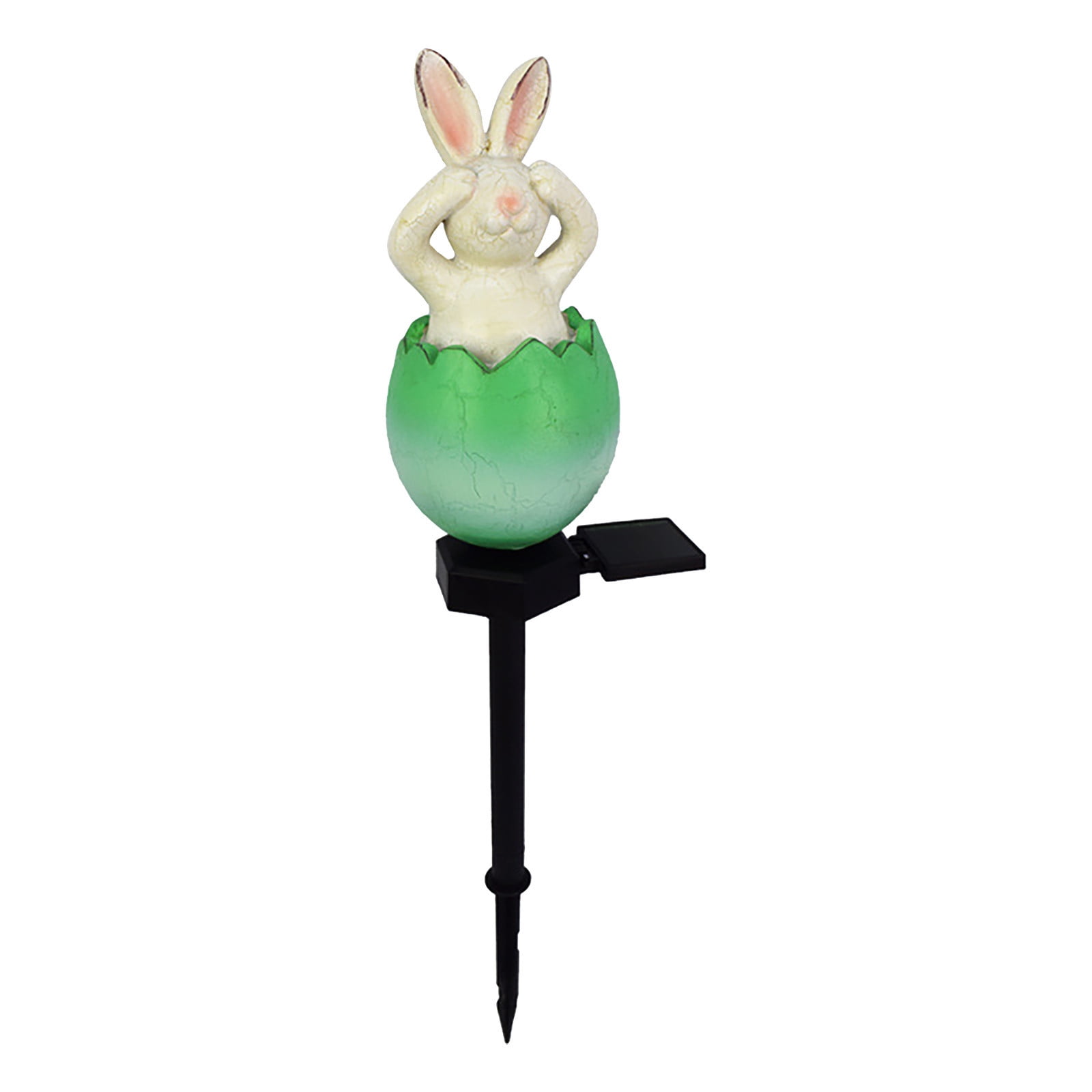 Easter Bunny Solar Light - Waterproof Resin Rabbit Statue with LED ...