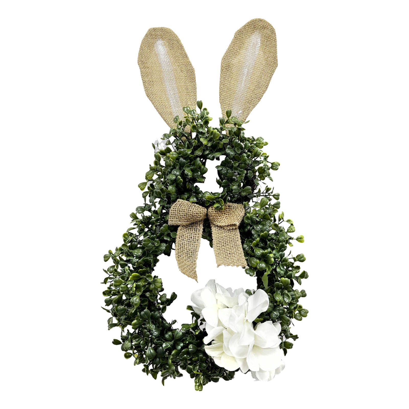 Easter Bunny Spring Wreath With Egg Twig & Berries Green Rabbit Easter ...
