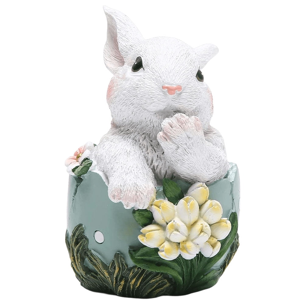 Easter Bunny Statue Decorations, Spring Home Decor Bunny Egg Gift ...