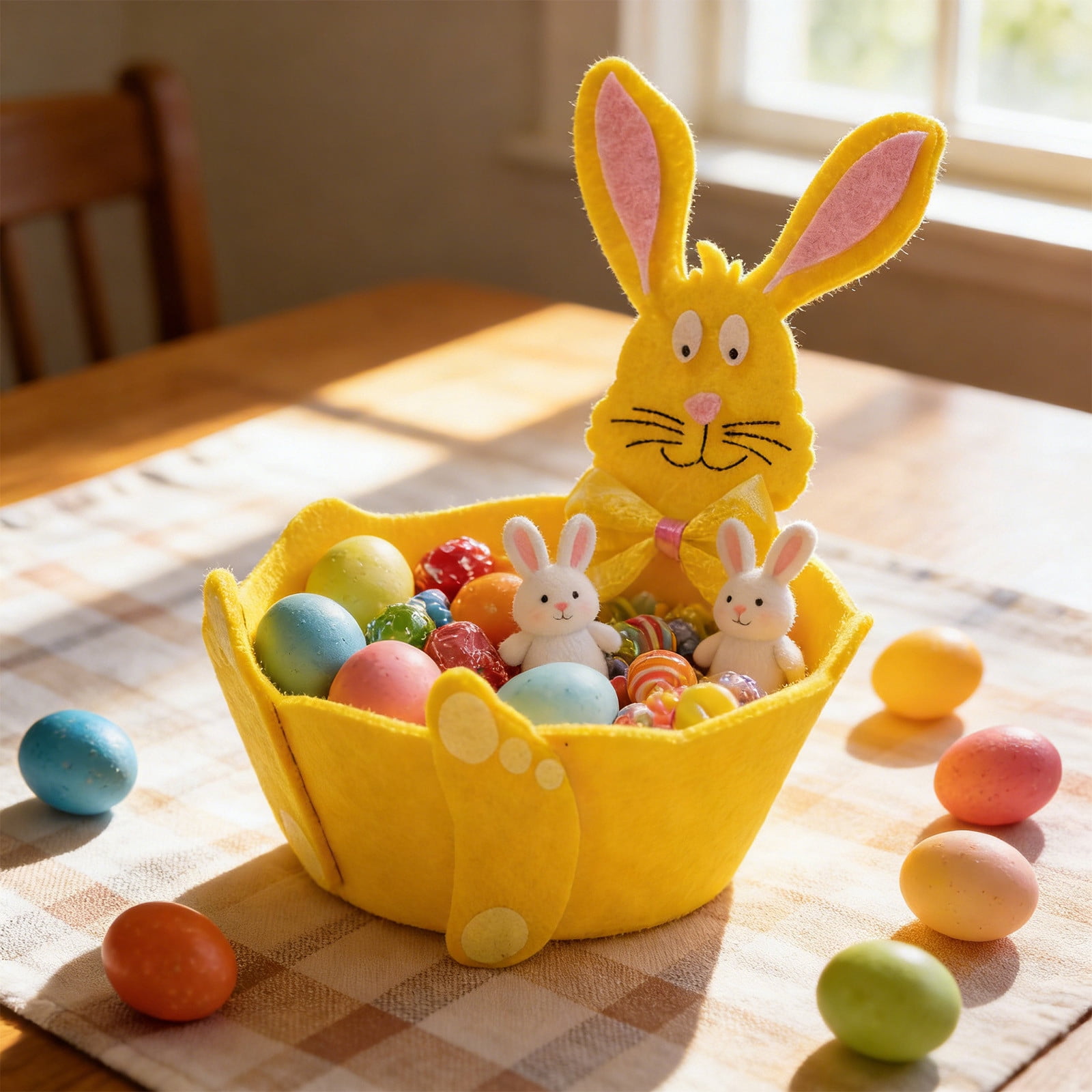 Easter Bunny Storage Basket | Mint Green, Orange, Yellow Non-Woven ...