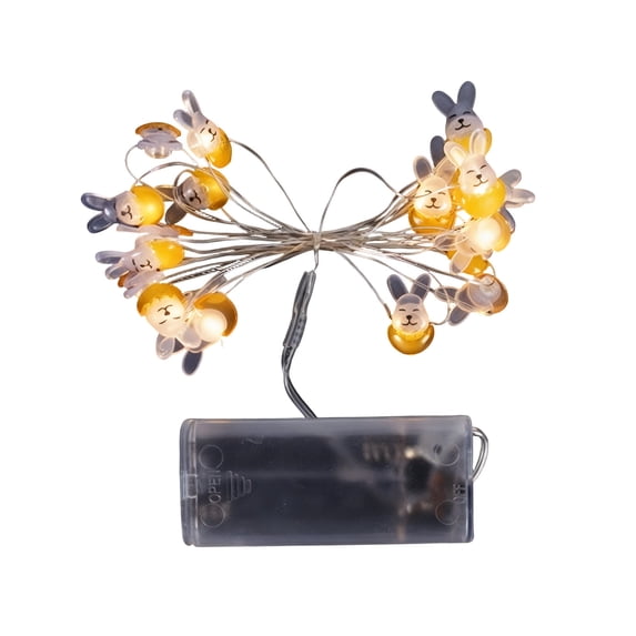 Easter Bunny String Lights - Waterproof 20-light Garland, Indoor ...