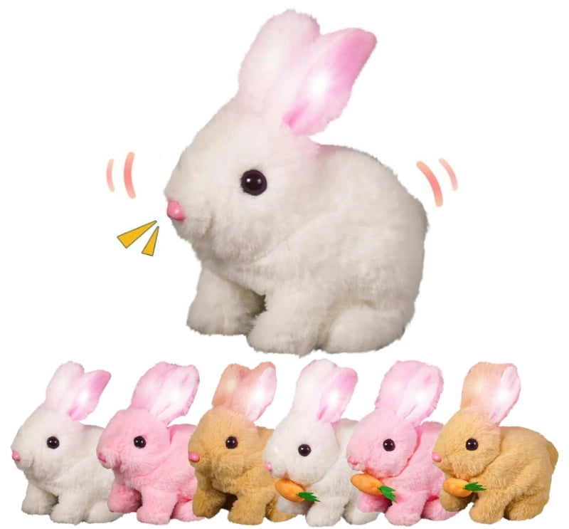 Easter Bunny Stuffed Animal for Kids,Bunnies Can Walk and Talk Easter ...