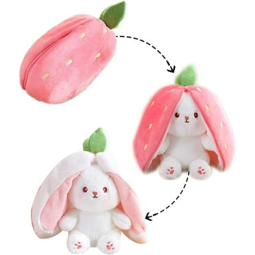 10 Pcs Easter Bunny Stuffed Animal Plush, Reversible Bunny Carrot ...
