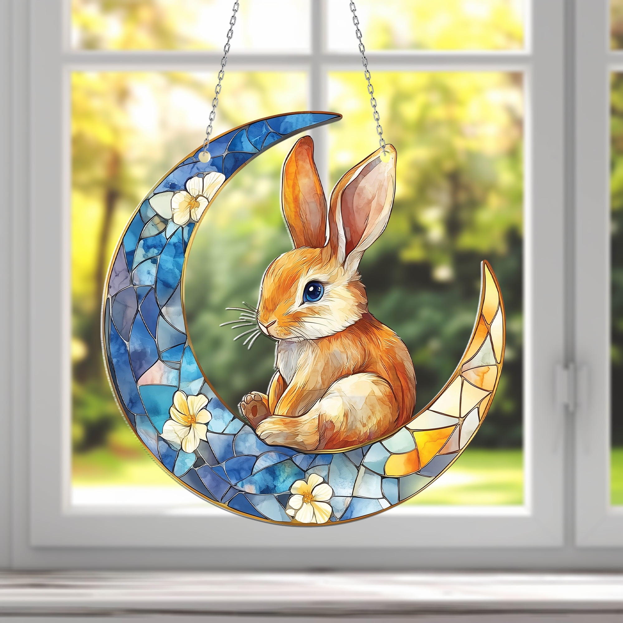 Easter Bunny Suncatcher – Handmade Window Hanging Sun Catcher – Cute ...