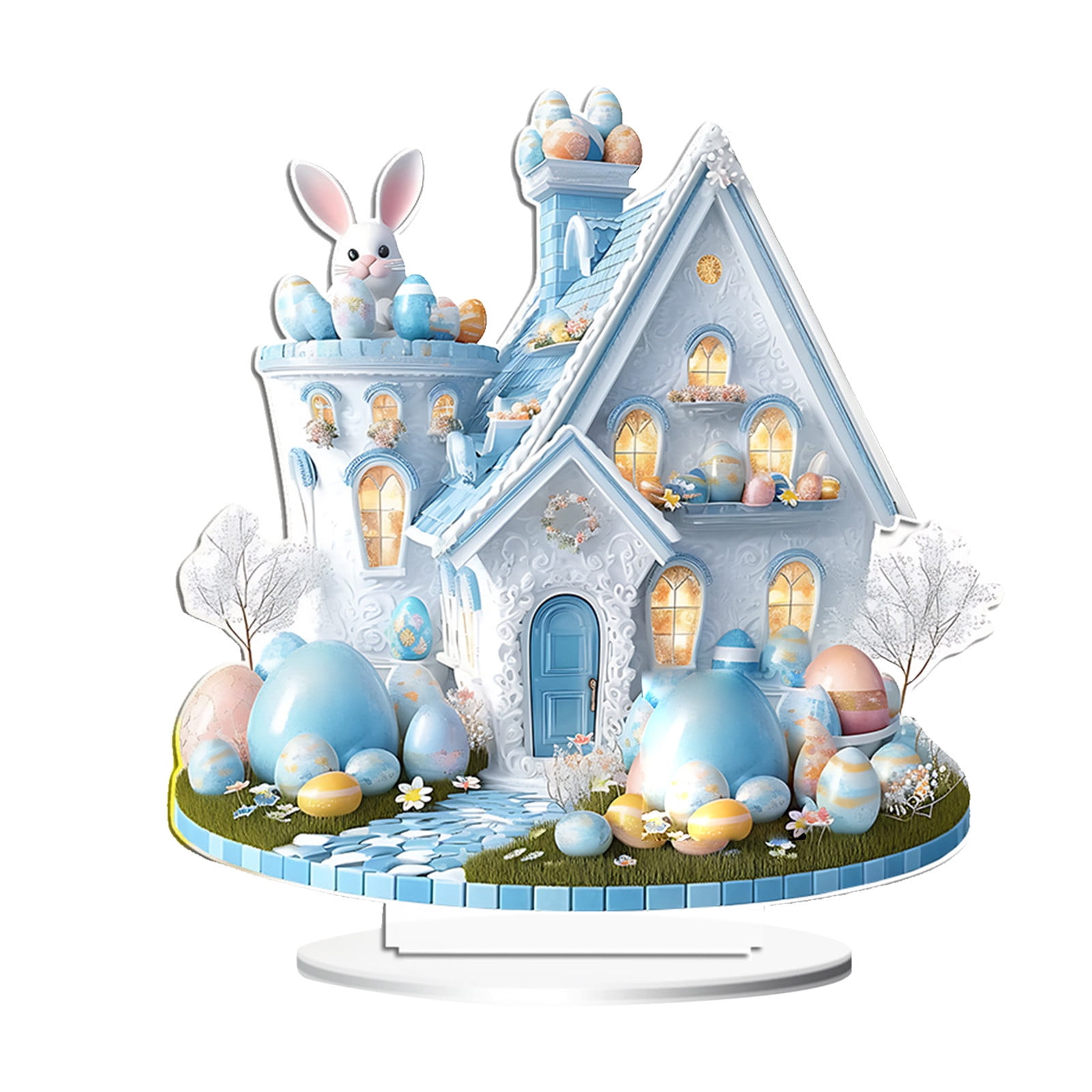 Easter Bunny Table Decoration Centerpiece, 2D Acrylic Eggs Rabbit Table ...