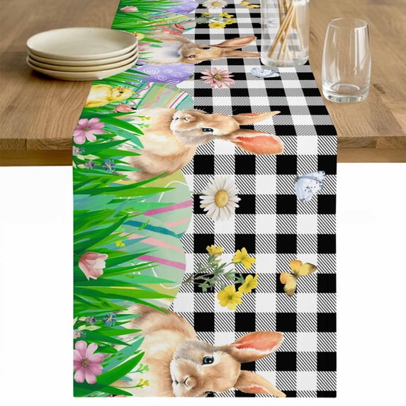 Easter Bunny Table Runner 36 Inches Long Farmhouse Dress Scarves ...