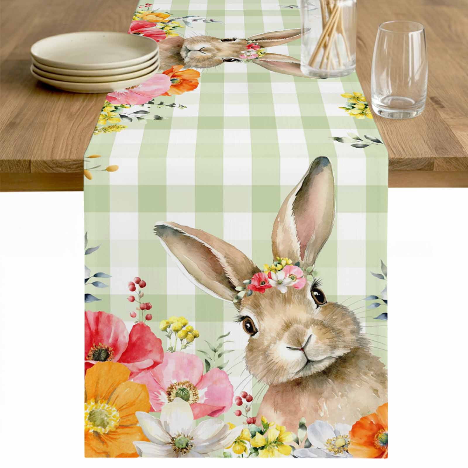 Easter Bunny Table Runner 36 Inches Long Farmhouse Dress Scarves ...