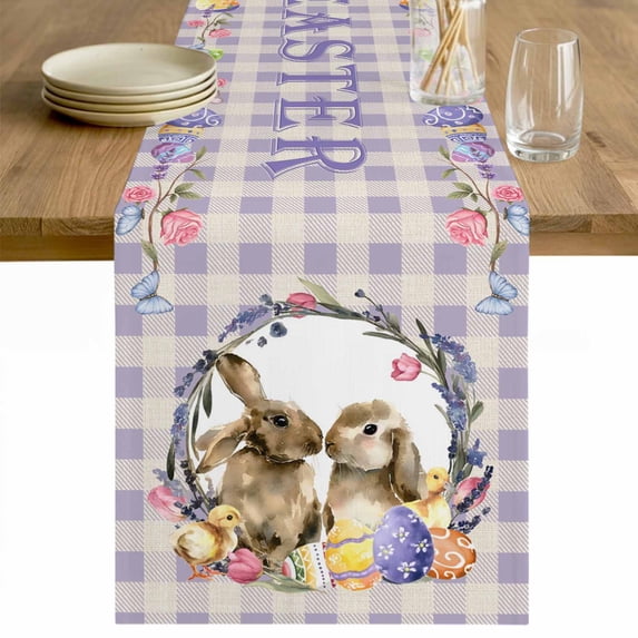Easter Bunny Table Runner 48 Inches Long Farmhouse Dress Scarves ...